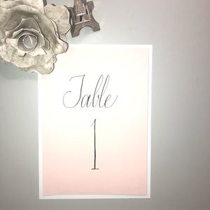 Party Supplies | Handmade Custom Calligraphy Table Cards | Poshmark